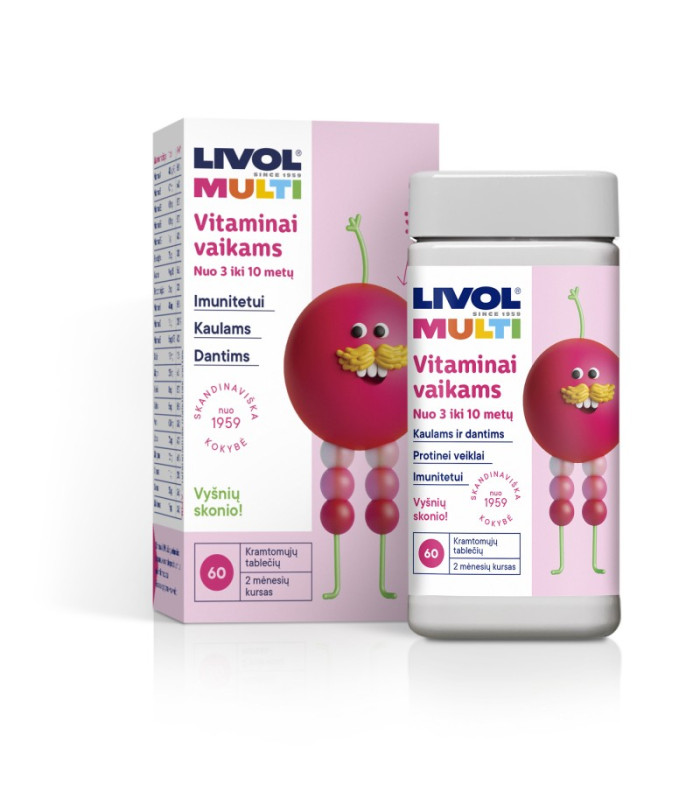 LIVOL MULTI vitaminai vaikams vaisių sk. N60